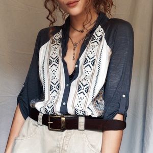 Anthropologie | Tops | Anthropologie Boho Button Down Shirt | Poshmark